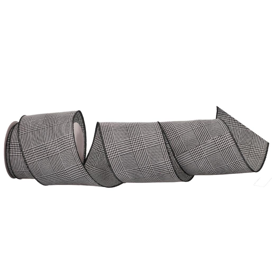 Regency International - 4" X10Y Metallic Check Wired Ribbon