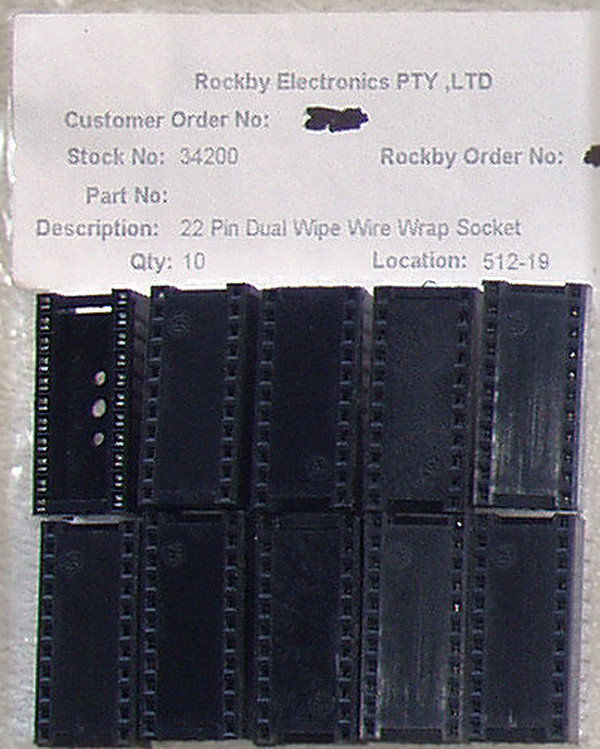22 Pin DIL IC Socket For Wire Wrapping NEW Old Stock