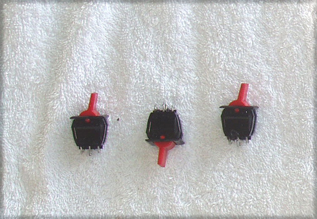 RED Paddle Switch DPDT Low Current (Ex KEPCO BOP) USED
