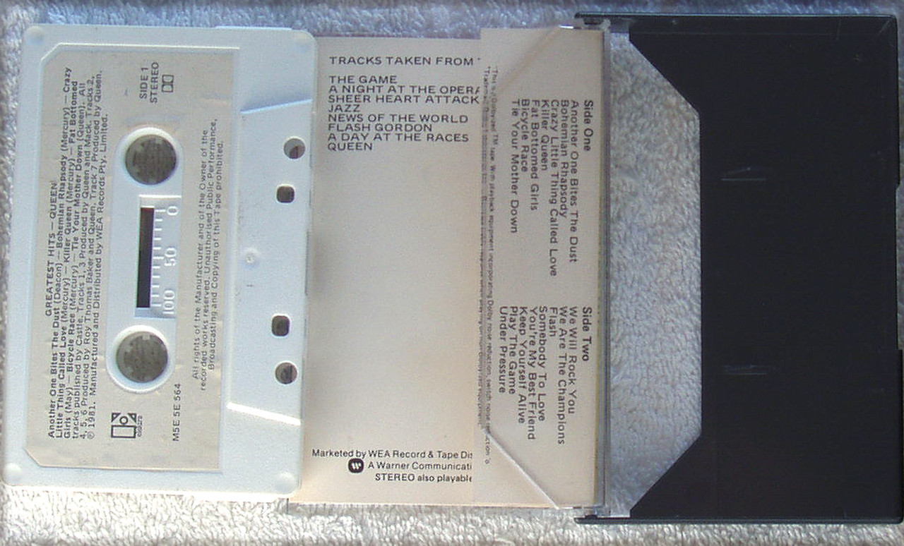 Arena Rock QUEEN Greatest Hits (Compilation) Reissue Cassette 1984