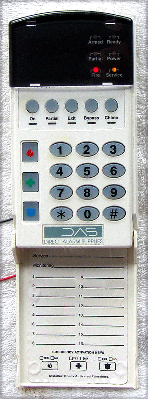 GENERIC Alarm Control Key Pad ONLY (USED & Tested) AS-IS
