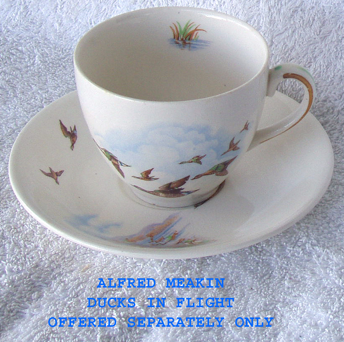 1945+ ALFRED MEAKIN Mullard Ducks In Flight SAUCER ONLY