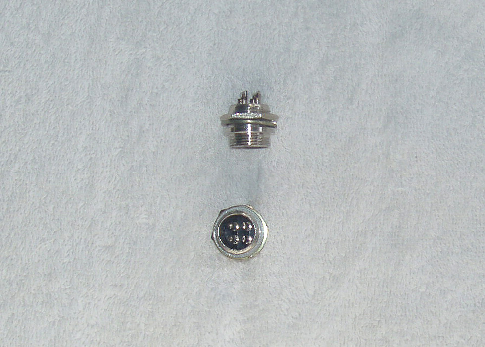 GX16 4 Pin Male Socket (Panel Mount) NEW Old Stock