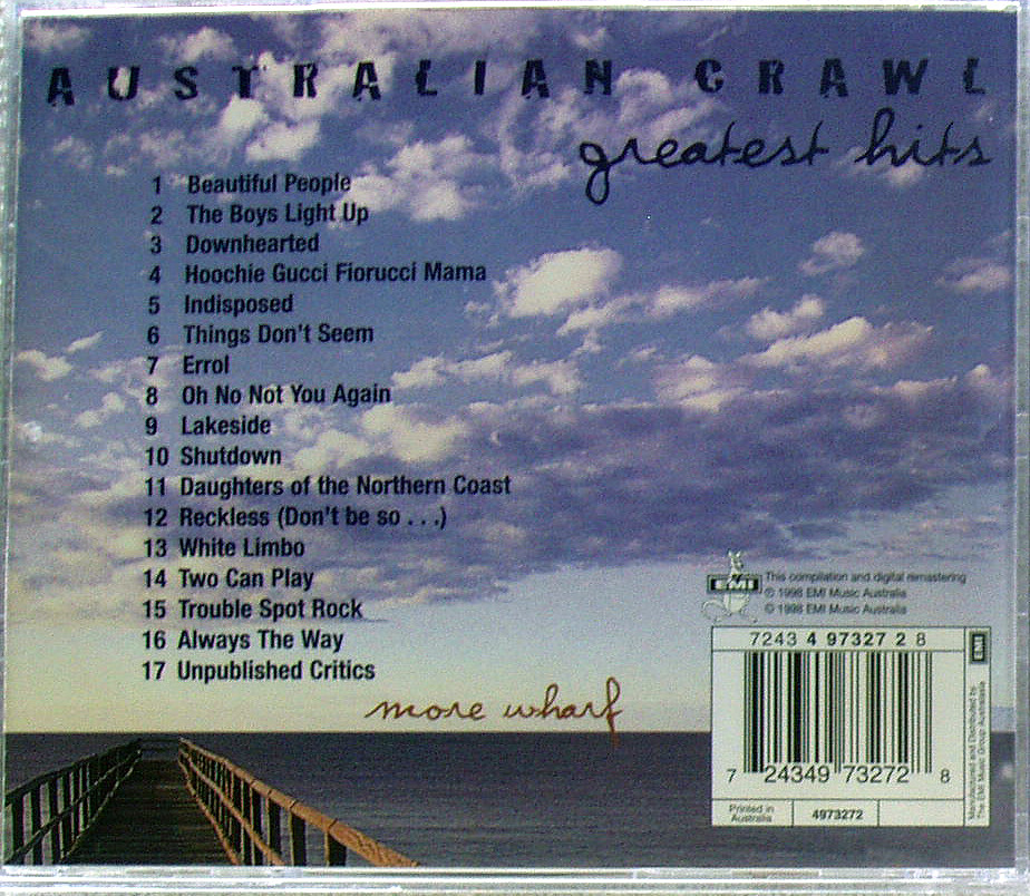 Pop Rock AUSTRALIAN CRAWL Greatest Hits (More Wharf) CD 1998