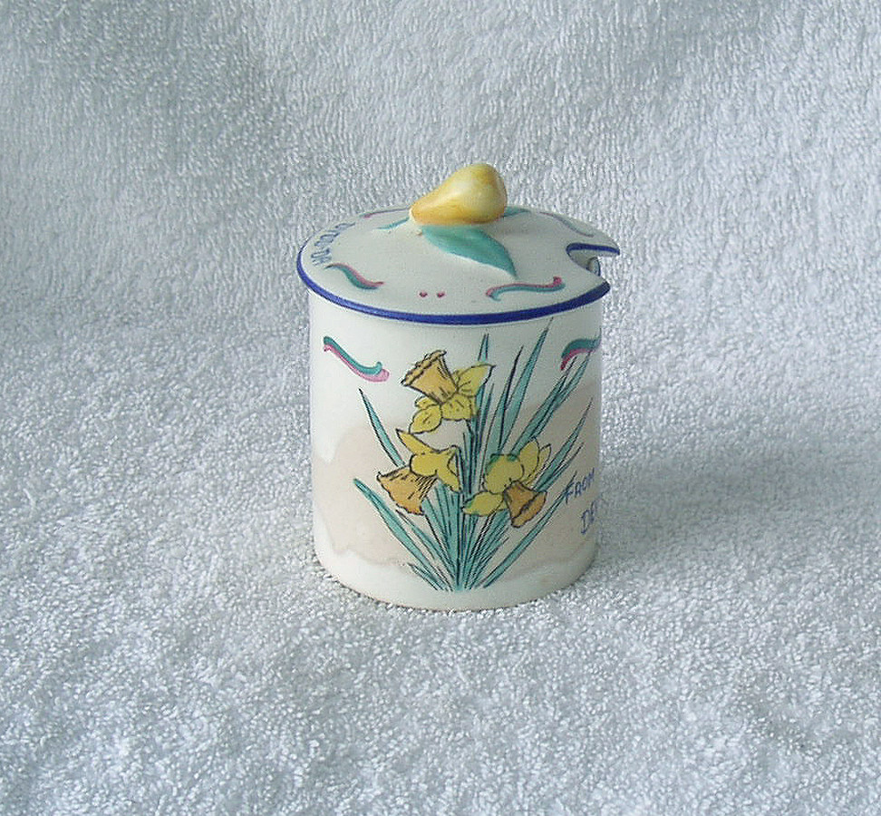 1950's CARLTON WARE English Ceramic Condiment Pot (Souvenir "Devils ...