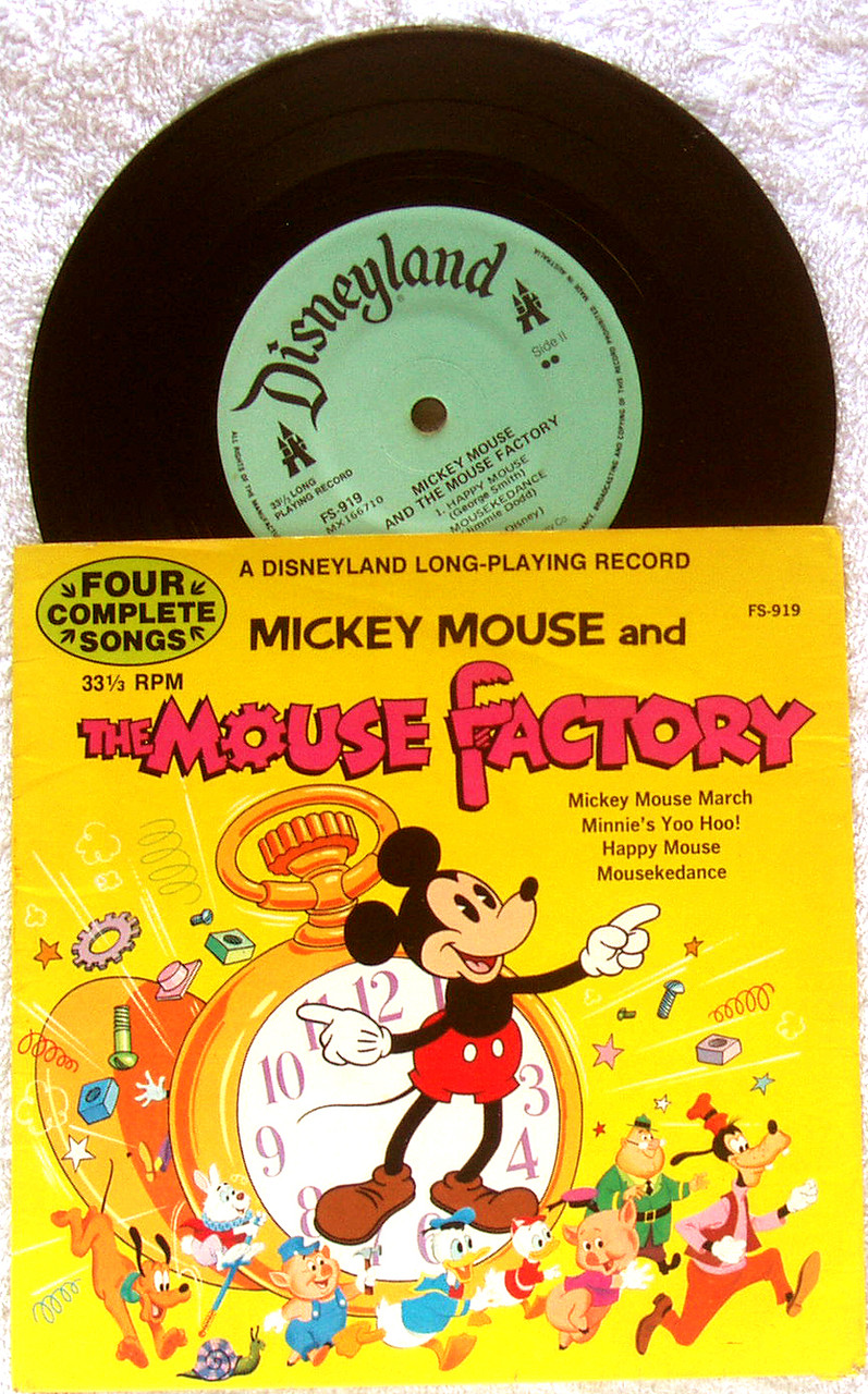 1972 DISNEYLAND Mickey Mouse And The Mouse Factory (Four Complete Songs ...
