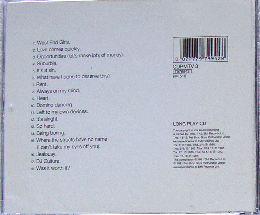 Synth Pop - PET SHOP BOYS Discography (The Complete Singles Collection ...