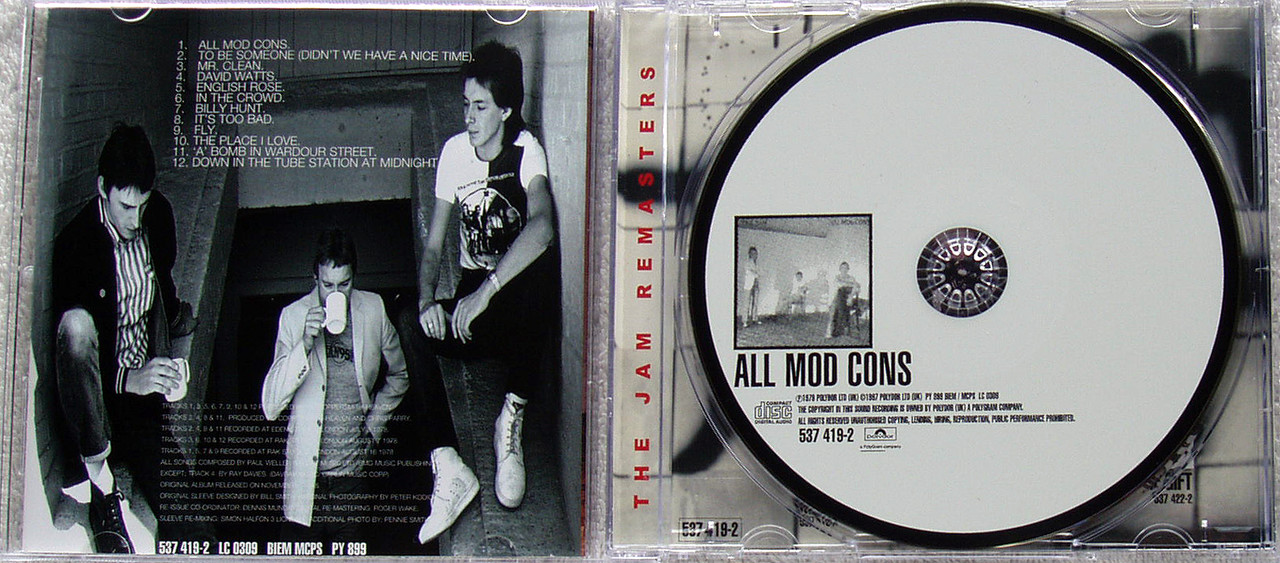 Mod Rock - THE JAM All Mod Cons (The Jam Remasters) CD 1997