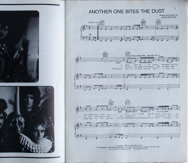 Bio & Sheet Music - QUEEN 5 Of The Best 1991 (EMI Publishing)