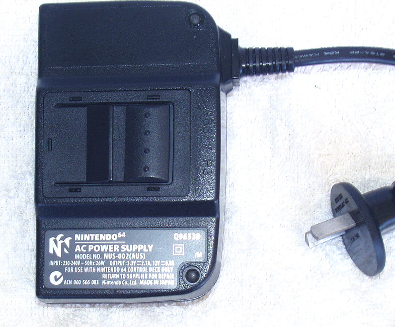 NINTENDO 64 Main Console AC Adapter NUS-002
