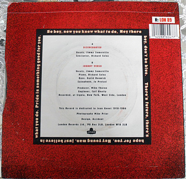 Pop - Communards dISENChANtED 7" Vinyl 1985