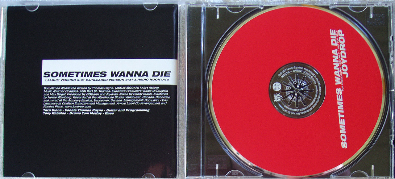 Rock - JOYDROP Sometimes Wanna Die CD Single (Promo) 2001