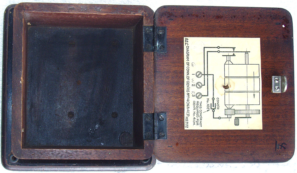 1930's ENGLISH OAK Telephone Ring Generator Box EMPTY
