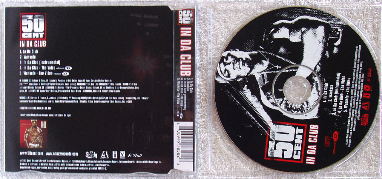 Thug Rap - 50 CENT In Da Club Enhanced CD Single 2003