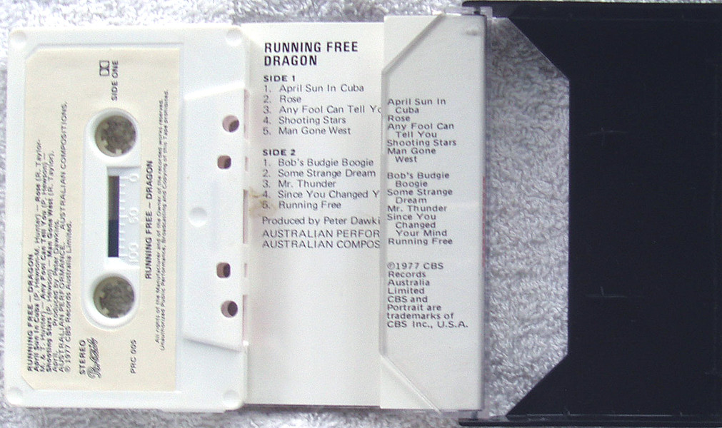 Pop Rock - DRAGON Running Free Cassette 1977