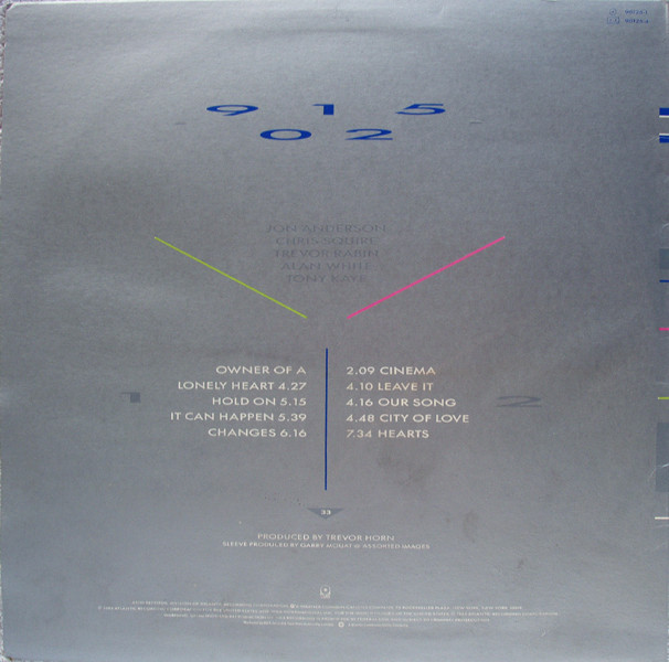Progressive Rock - YES 90125 Vinyl 1983