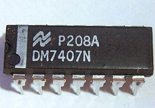 TTL 74 Series NATIONAL SEMICONDUCTOR 7407N Hex Buffer 30V Open Collector