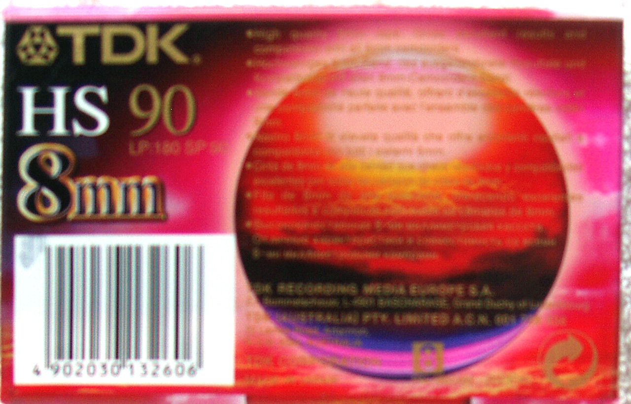 TDK 8mm HS 90 Video Tape (NEW SEALED)