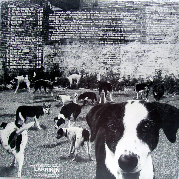 Bush Poetry - TED SIMPSON Piddling Pete & The Cross-Eyed Bull Vinyl 1982
