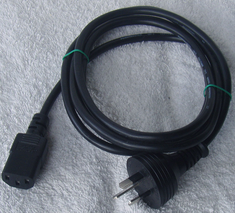IEC Power Lead C13 To Standard Australian 3 Pin GPO Male Plug