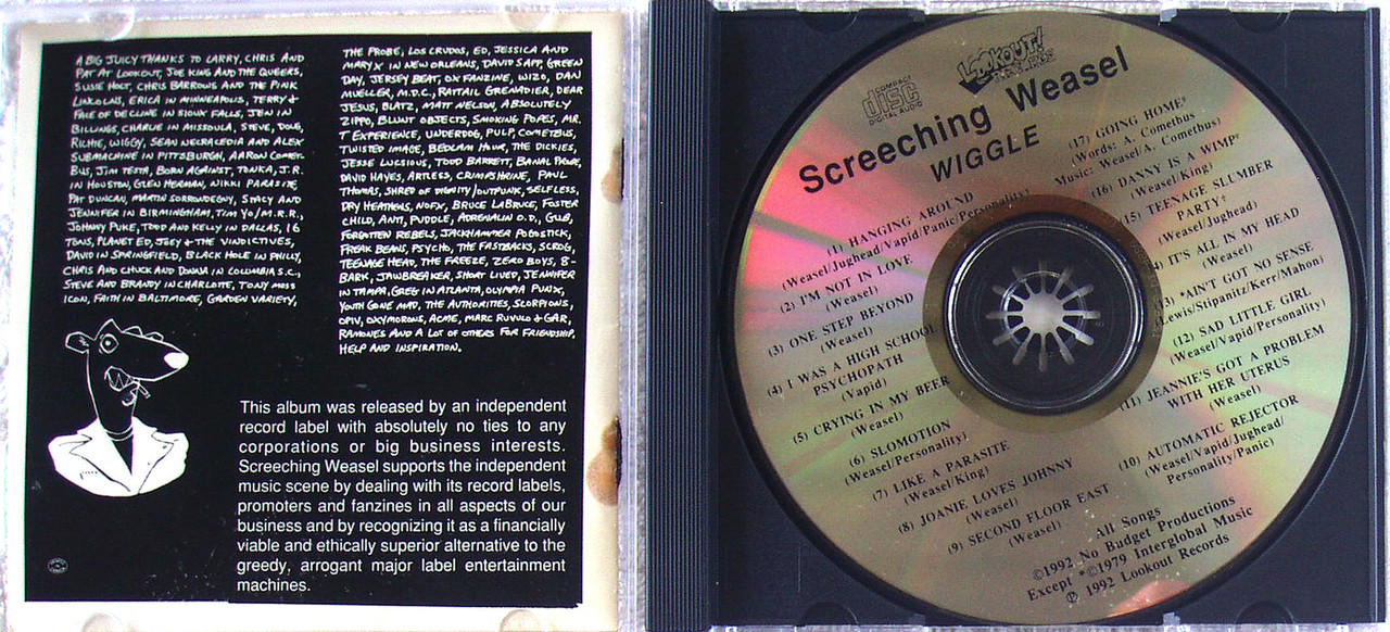 Punk Rock - SCREECHING WEASEL Wiggle CD 1993