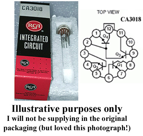 RCA CA3018 IC (4x Si NPN Transistor Array) NEW Old Stock