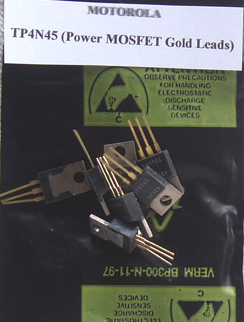 MOTOROLA MTP4N45 (Power MOSFET Gold Leads) NEW OLD STOCK