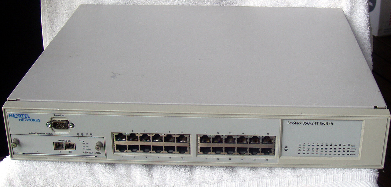 Managed Switch NORTEL BAY STACK Model 350 24T
