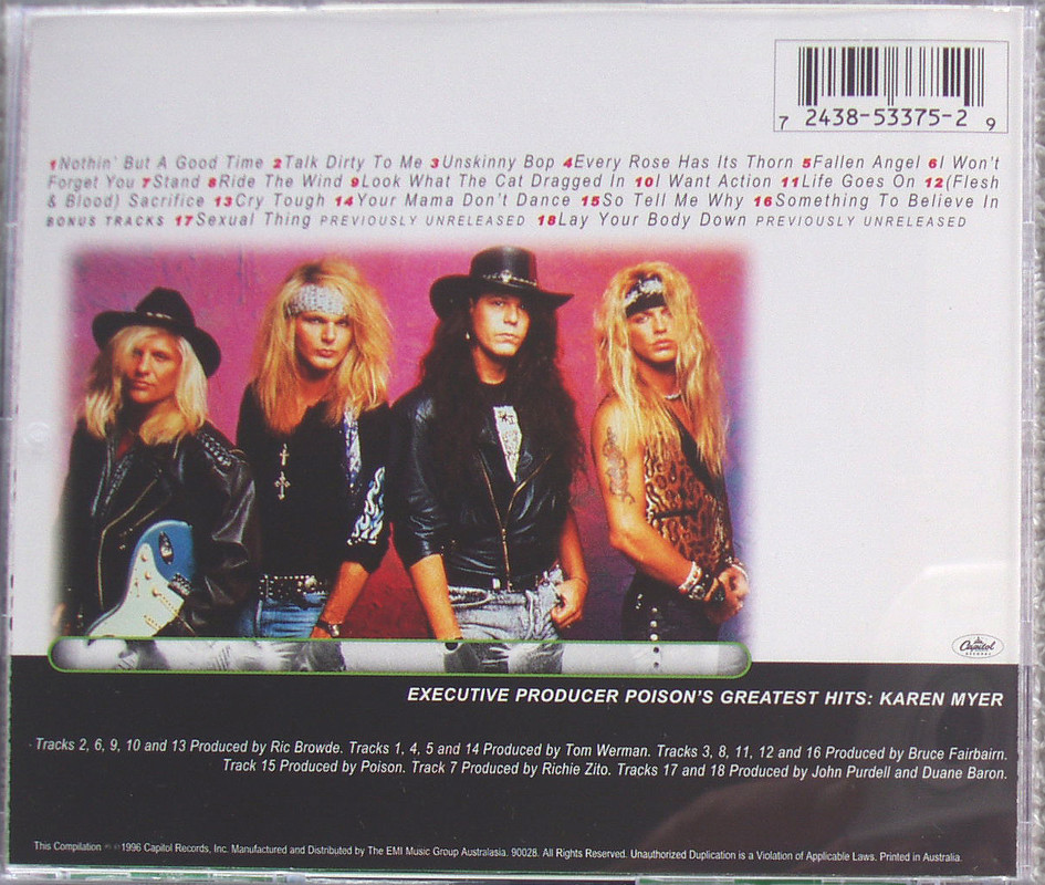 Hard Rock POISON Poison's Greatest Hits 1986 ~ 1996 CD 1996