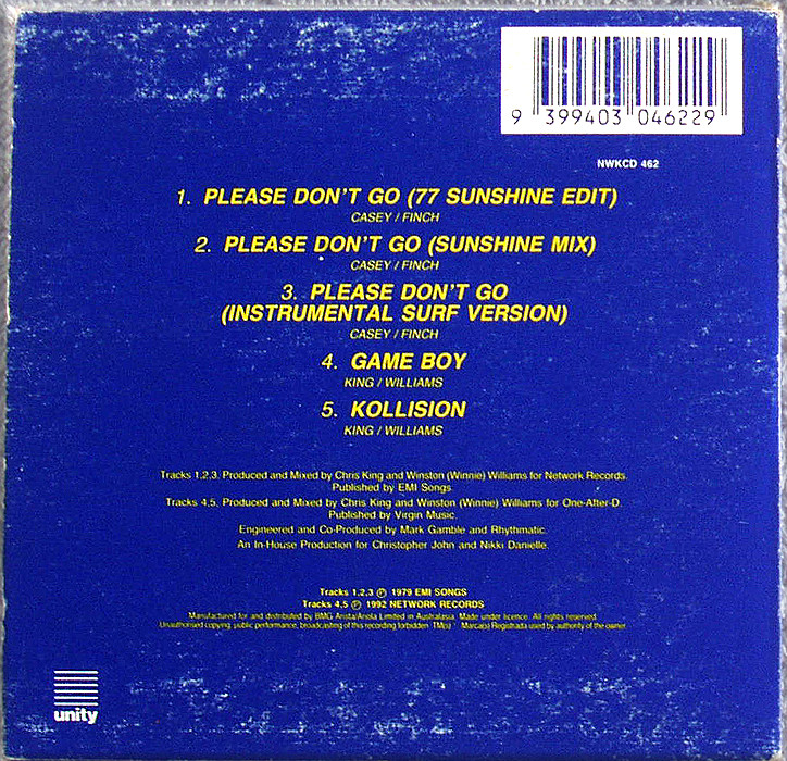 Eurohouse Disco Techno K.W.S Please Don't Go (Plus Bonus Tracks) CD ...