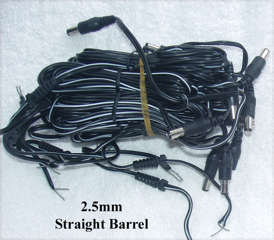 DC LEAD 1.75m (2.5mm ID 9.5mm Straight Barrel Plug) BRAND NEW Old Stock