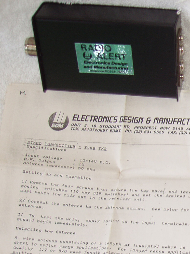 Old 1980's EDM Alarm System RF Transmitter Module NEW Old Stock