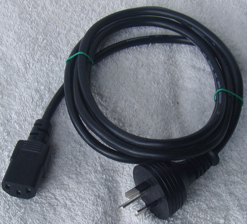 IEC Power Lead C13 To Standard Australian 3 Pin GPO Male Plug 1.85 metres
