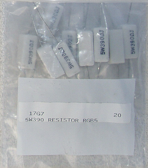 390 Ohm 5 Watt 5% Cement Fixed Resistor NEW Old Stock