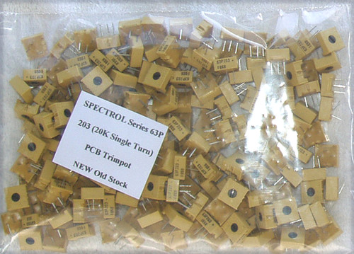 SPECTROL Series 63P 203 (20K Single Turn) PCB Trimpot NEW Old Stock