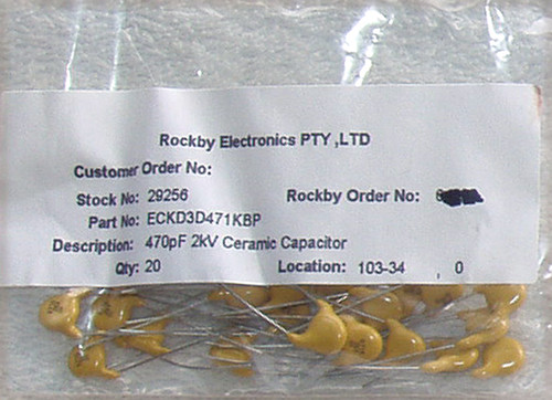 PANASONIC Disc Ceramic Capacitor 470pF 2kV NEW Old Stock