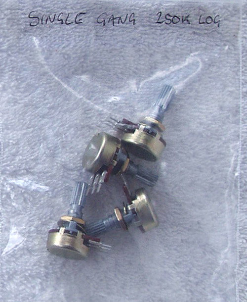 GENERIC 16mm Single 250K (Log) Rotary Potentiometer Spline Shaft (NEW)