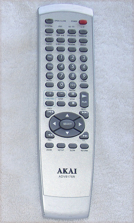 Genuine Vintage AKAI Audio Visual Remote Control (ONLY) Model ADV-8175R ...