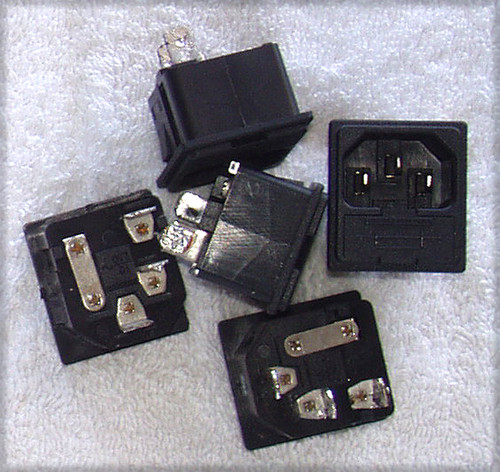 RS ELECTRONICS IEC Male SOCKET (Snap Lok Panel Mount) USED Ex Equipment ...