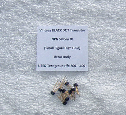 Vintage BLACK DOT NPN Silicon BJ Transistor (Small Signal Hfe 200 ~ 400 ...