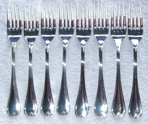 MYTTON RODD (Australia) GROSVENOR (Pattern #2) Silver Plate 8 Inch Fork ...