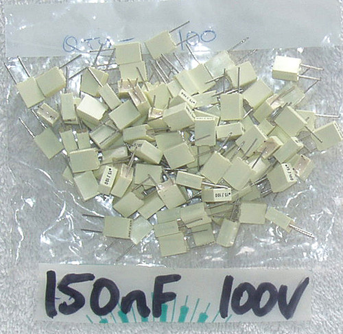 KEMET R82 Series Metallised Polyester Capacitor 150nF 100V NEW Old Stock