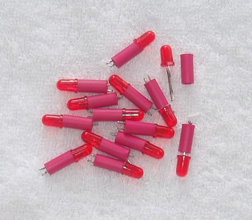 GENERIC RED 5mm LED (100+ mcd) With PCB Stand Off USED Ex Prototype Board