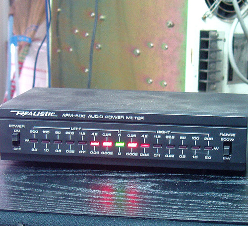 1980's TANDY REALISTIC Audio Amplifier Power Meter APM-500