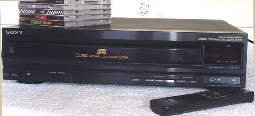 Multi CD Player SONY CDP C500 5 CD Carousel With Remote
