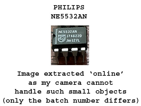 PHILIPS NE5532AN (Dual Low Noise High Speed Audio Op Amp) NOS