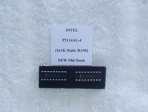 INTEL P2114AL-4 (4x1K Static RAM) Plastic DIL NEW Old Stock
