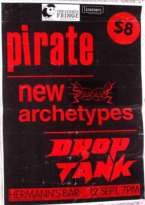 Music Memorabilia - Gig Promo Poster HERMANN'S BAR Sydney Uni