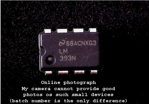 NATIONAL SEMICONDUCTOR LM393N (Dual Comparator) IC NOS