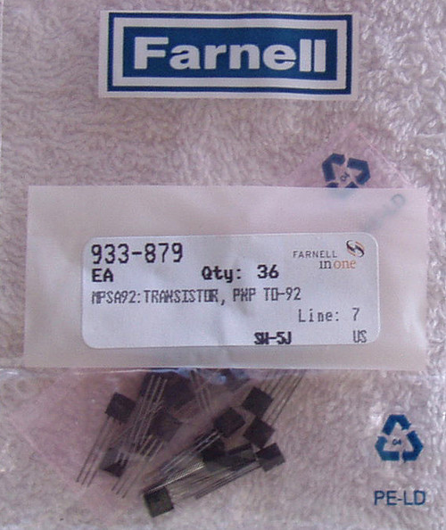 MPS A92 (High Voltage Audio Si PNP Transistor) NEW OLD STOCK